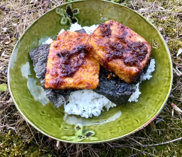 Donburi de Tofu Teriyaki au gingembre - Genkicooking Donburi de Tofu ...
