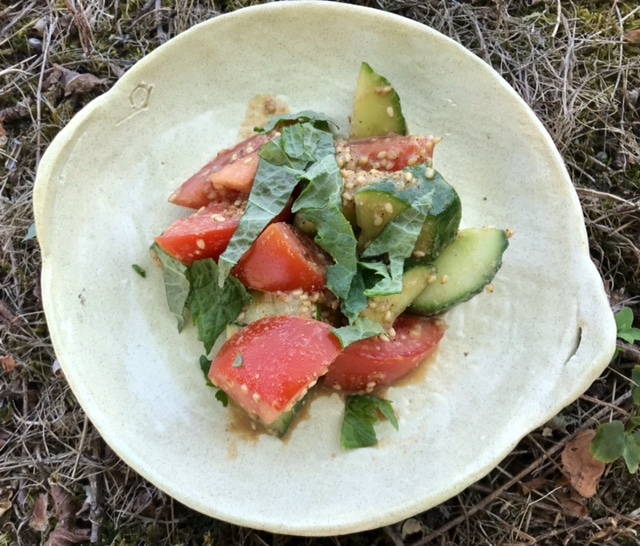 aemono de tomate et concombre - Recettes japonaises - Genkicooking